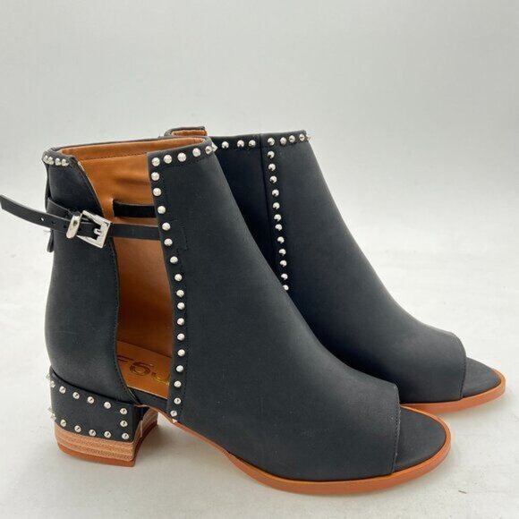 FSJ | Shoes | Fsj Black Women Peep Open Toe Sandals Boot Cut Out Buckle ...